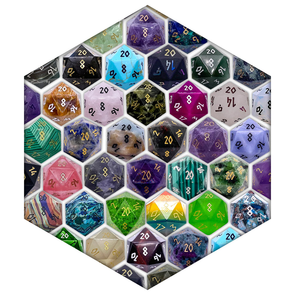 Gemstone Dice - DND Dice, Gem Dice, Precious Stone Dice – Norse Foundry