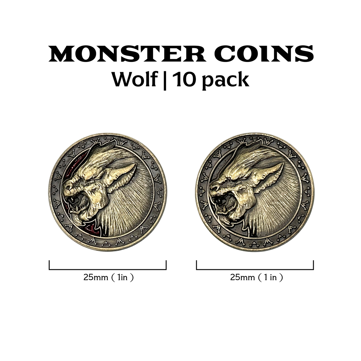 Monster Coins - Wolf - 10 Pack – Norse Foundry