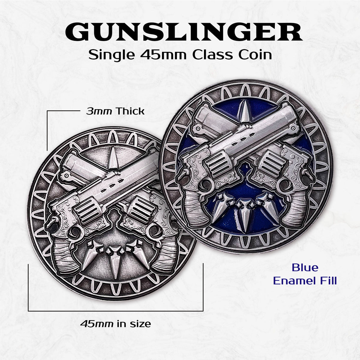 Gunslinger - Single 45mm Class Coins – Norse Foundry