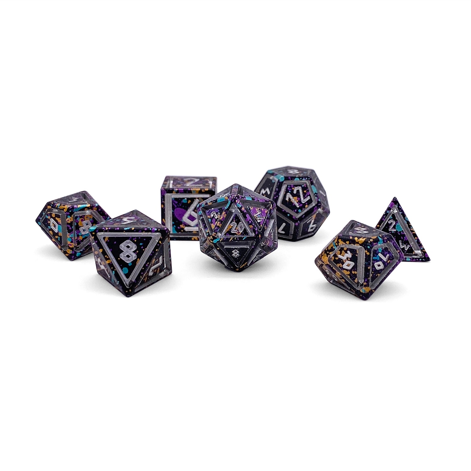 Court Jester - Nimbus™ 7 Piece RPG Set 6063 Aluminum Wondrous Dice ...