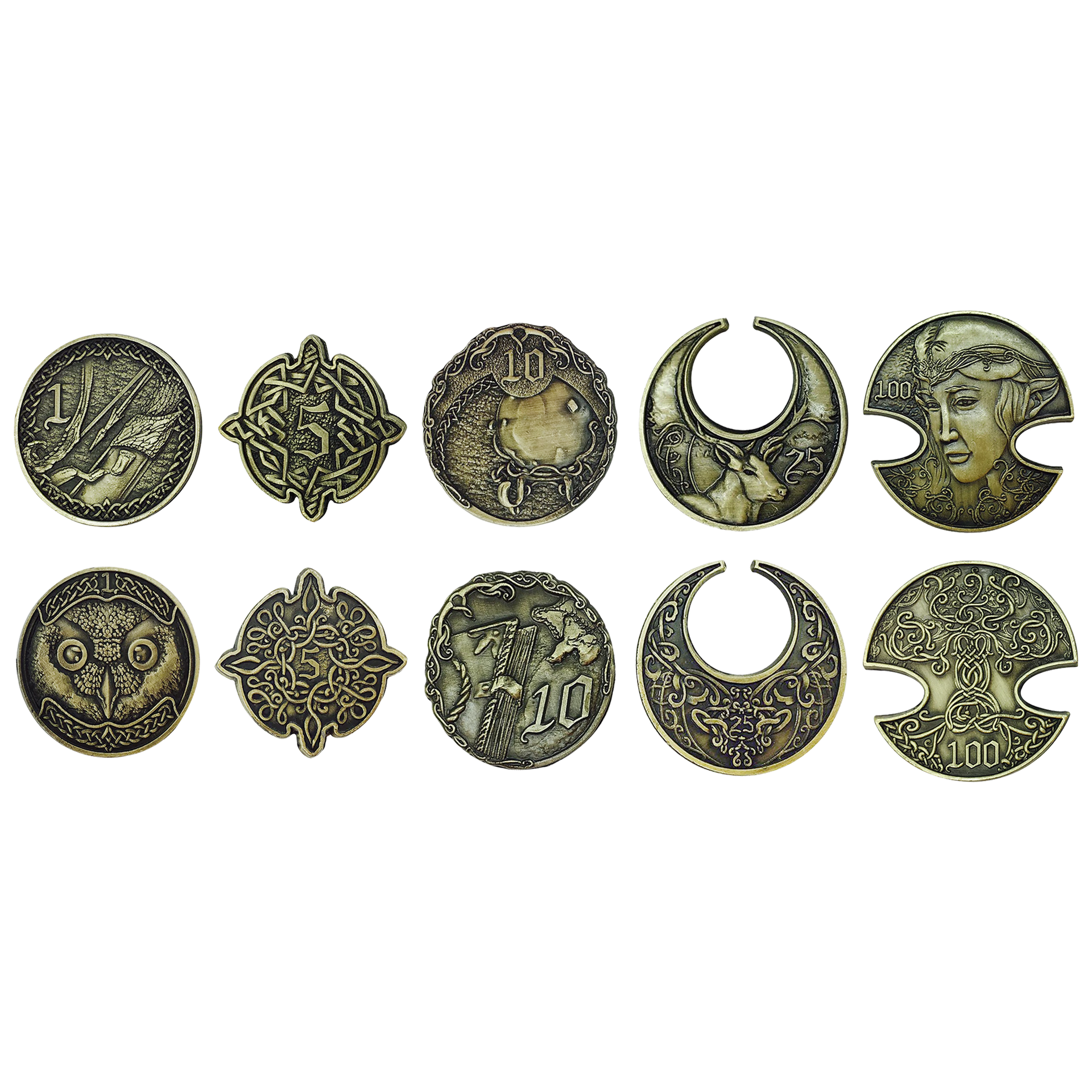 Elven Adventure Coins — Set of 10 Metal Coins | Norse Foundry®