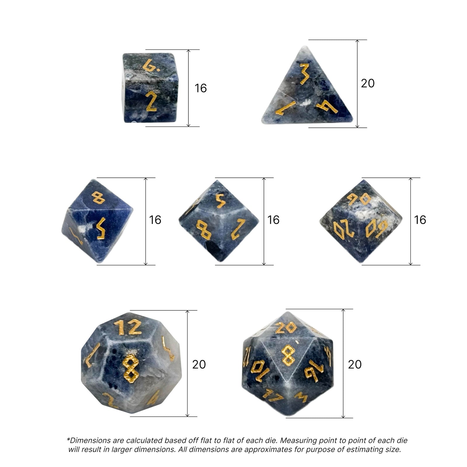 Amethyst - 7 Piece RPG Set Gemstone Dice – Norse Foundry