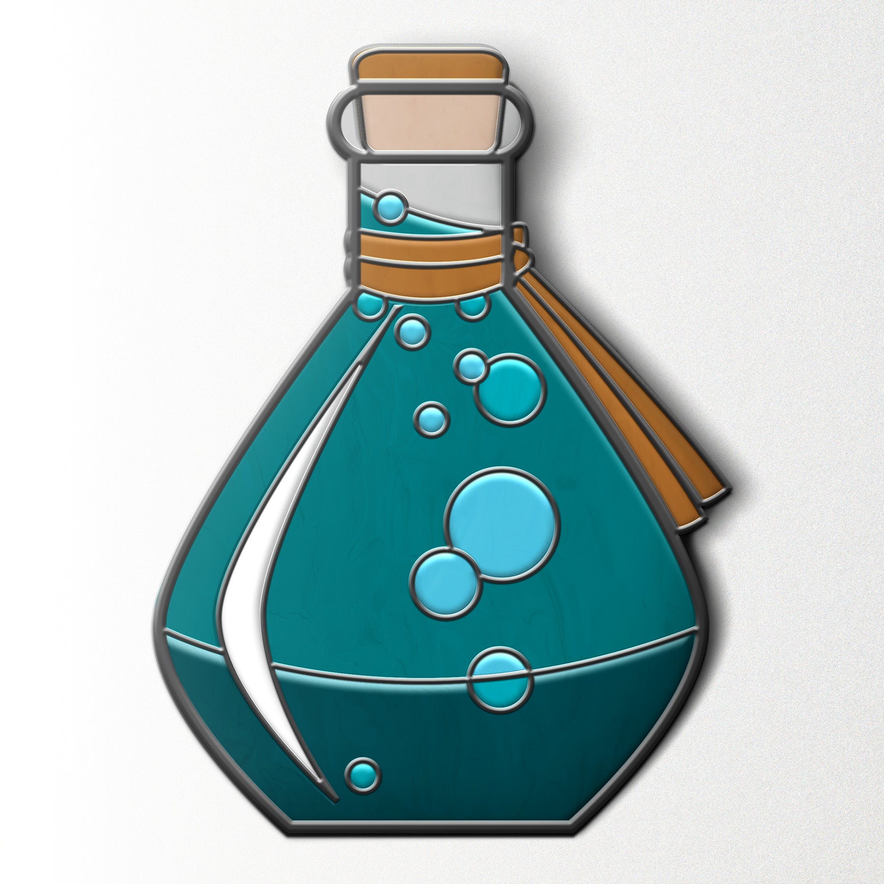 Potion Bottle - Hard Enamel Adventure Dice Pin Metal by Norse Foundry ...