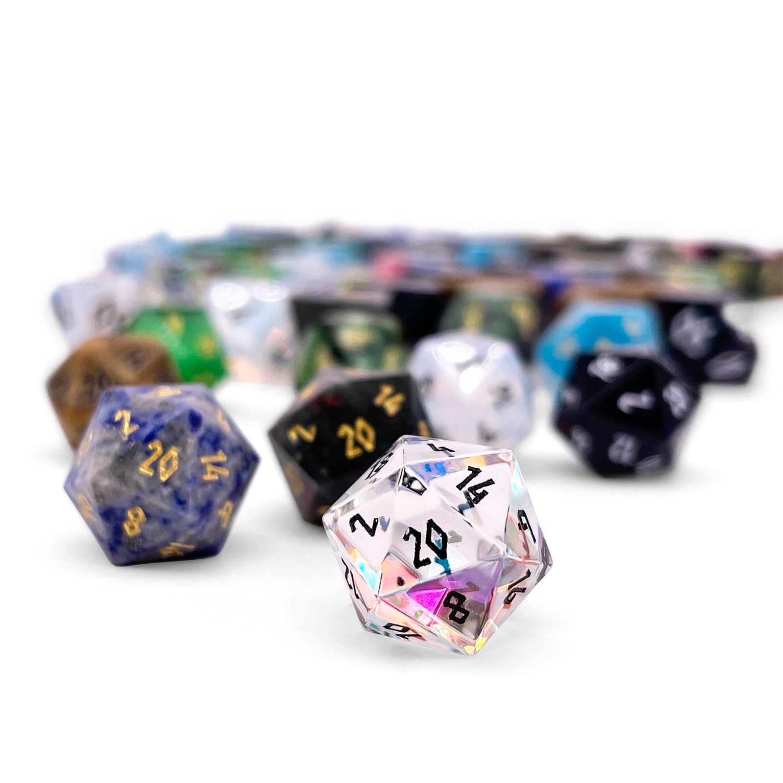 Amethyst - 7 Piece RPG Set Gemstone Dice – Norse Foundry