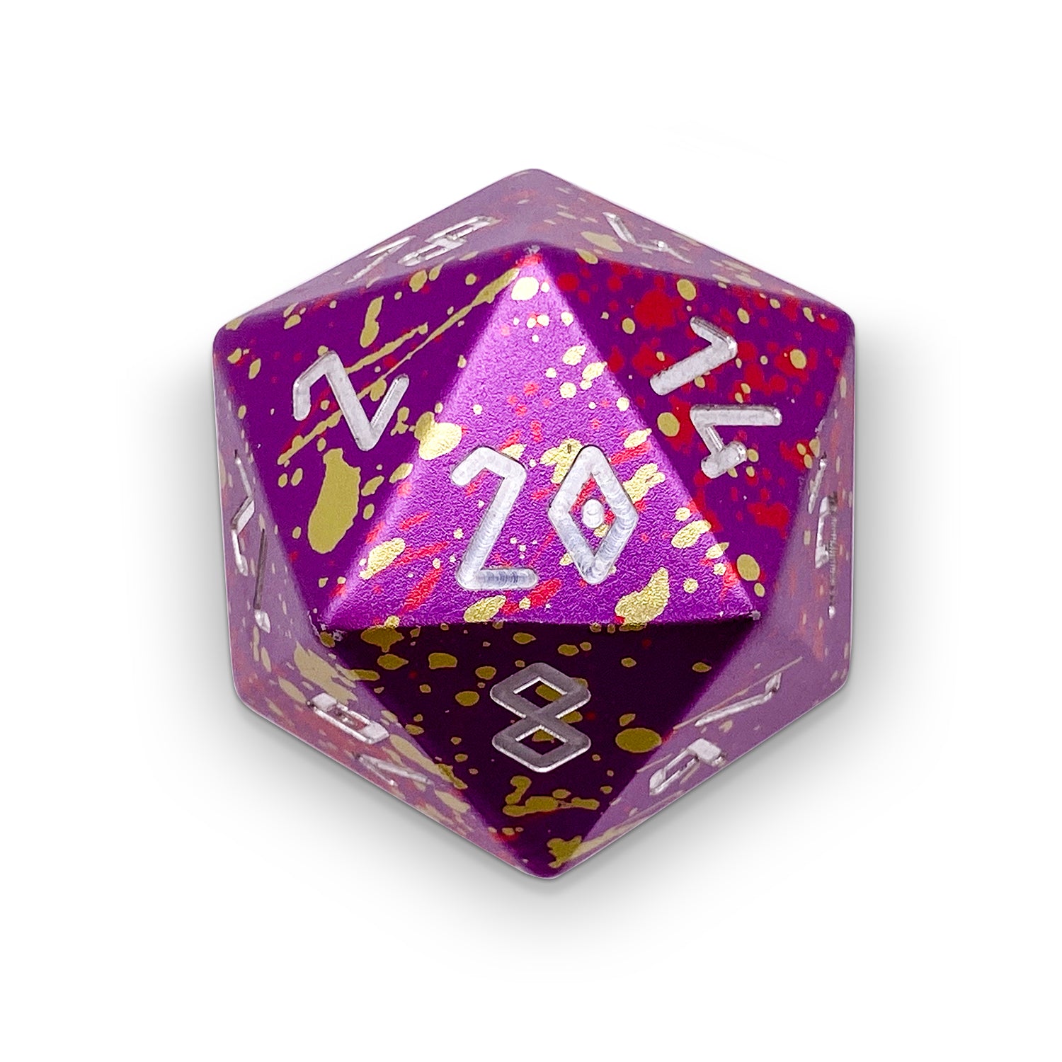 Purple Wyrm - Boulder® 55mm 6063 Aluminum Wondrous Dice - Norse Foundry