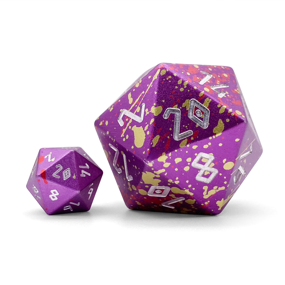 Purple Wyrm - Boulder® 55mm 6063 Aluminum Wondrous Dice - Norse Foundry