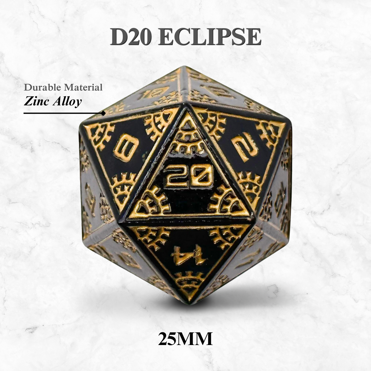 Space Dice Meteor Runestones™ - 25mm D20 - Eclipse – Norse Foundry