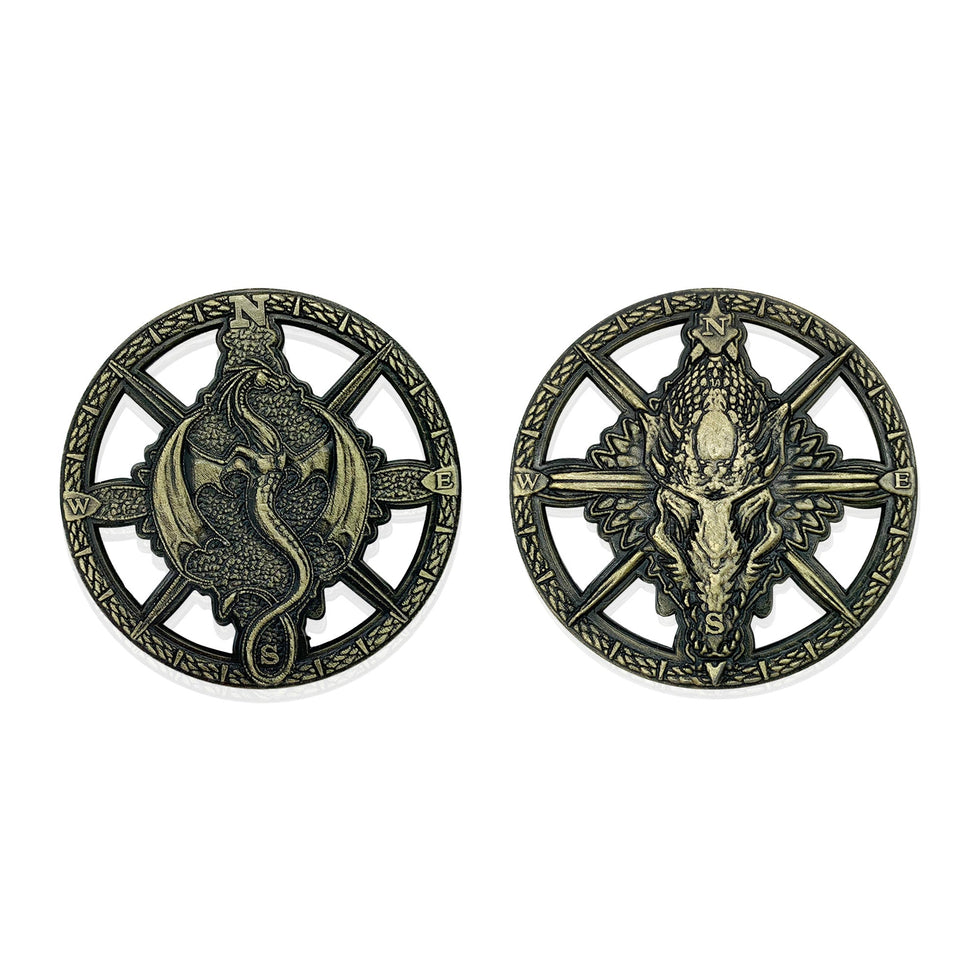 Dragon Compass Rose 50mm Metal – Norse Foundry