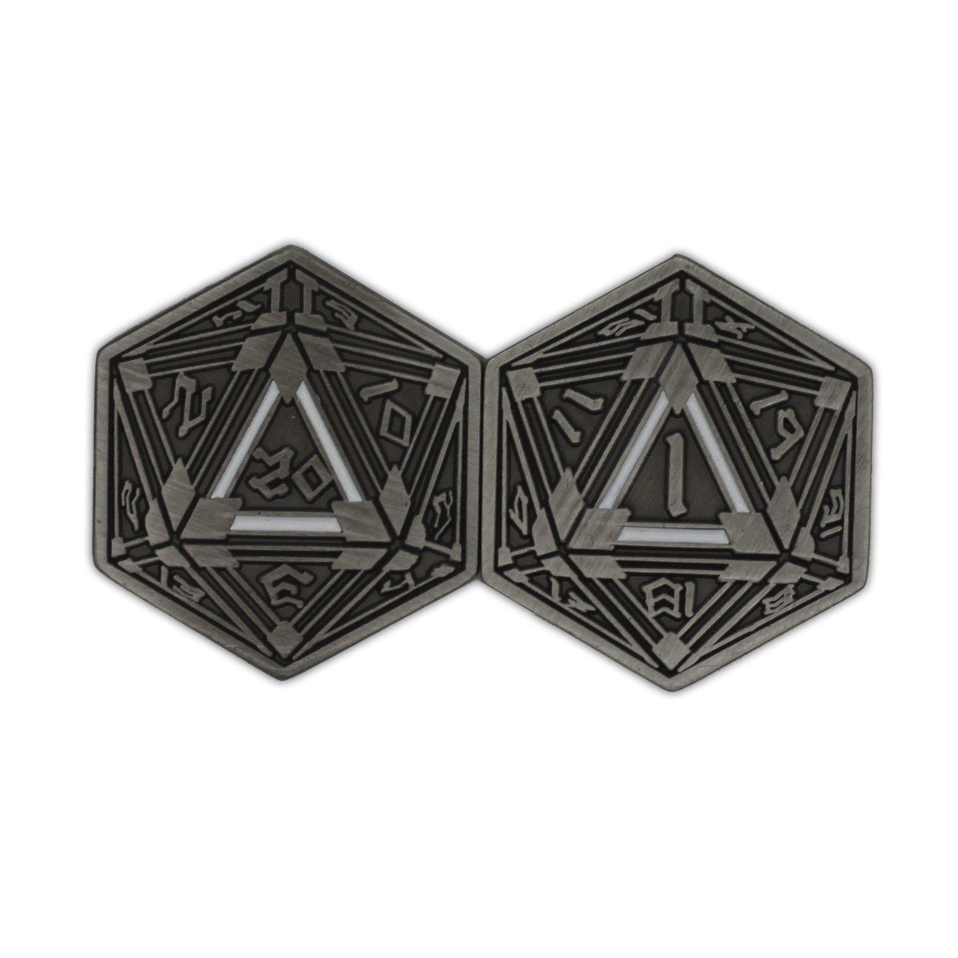 Metal RPG Crit/Fail Coin Silver Plated-25mm – Norse Foundry