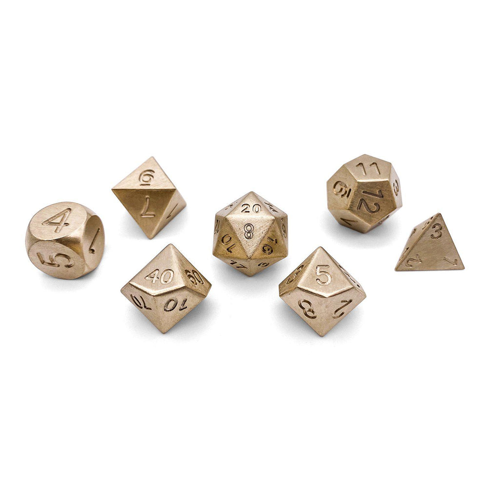 Bronze - 7 Piece RPG Set True Metal Dice - Norse Foundry