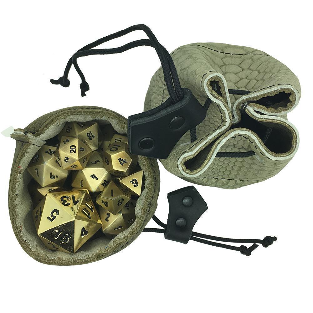 Green Dragon Scale Leather Dice Bag / Dice Cup Transformer - Norse Foundry